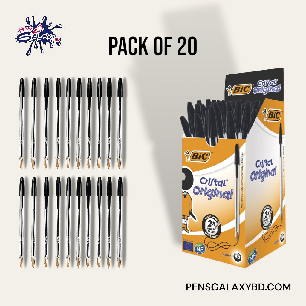 BIC Cristal Original Ballpoint Pen - Black – Pens Galaxy BD