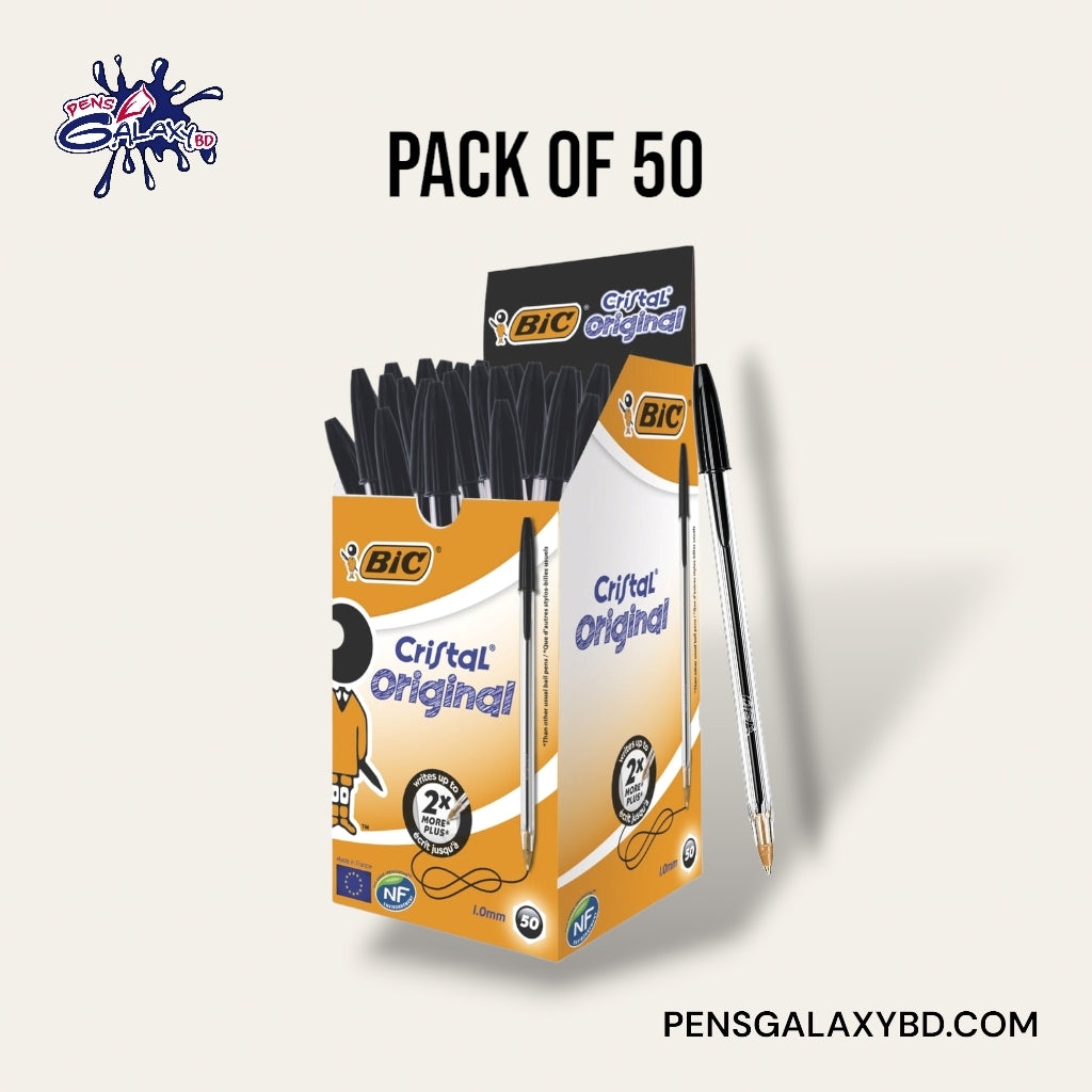 BIC Cristal Original Ballpoint Pen - Black – Pens Galaxy BD